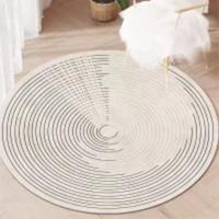 China Round Living Room Floor Carpet Polyester/Cotton for sale
