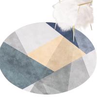 China Round Living Room Floor Carpet Polyester/Cotton for sale