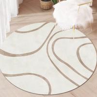 China Round Living Room Floor Carpet Polyester/Cotton for sale