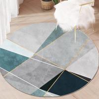 China Round Living Room Floor Carpet Polyester/Cotton for sale