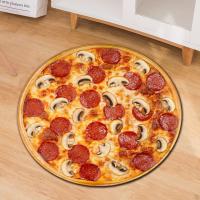 China 100% Polyester Round Floor Mat 40-160cm Pizza Biscuit Circular Area Rug Computer Chair Carpet for sale