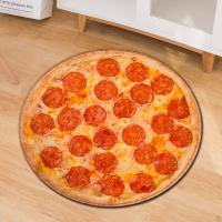 China 100% Polyester Round Floor Mat 40-160cm Pizza Biscuit Circular Area Rug Computer Chair Carpet for sale