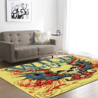 China Skull Head Polyester Living Room Carpet 99x152cm Machine Washable Floor Mat for sale