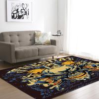China Skull Head Polyester Living Room Carpet 99x152cm Machine Washable Floor Mat for sale