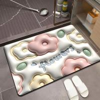 China Swell Small Garden Diatom Mud Bath Mat Non Slip Quick Dry Bathroom Floor Mat 40x60cm for sale
