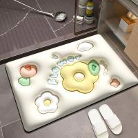 China Swell Small Garden Diatom Mud Bath Mat Non Slip Quick Dry Bathroom Floor Mat 40x60cm for sale
