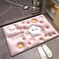 China Swell Small Garden Diatom Mud Bath Mat Non Slip Quick Dry Bathroom Floor Mat 40x60cm for sale
