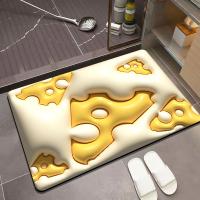 China Swell Small Garden Diatom Mud Bath Mat Non Slip Quick Dry Bathroom Floor Mat 40x60cm for sale