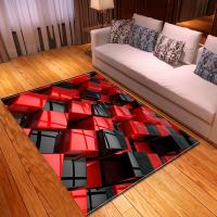 China 3D Black White Vortex Polyester Door Mat 40x60cm Anti Slip Floor Mat for Living Room for sale