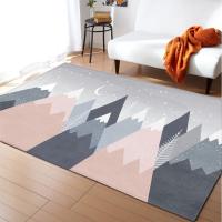 China 3D Black White Vortex Polyester Door Mat 40x60cm Anti Slip Floor Mat for Living Room for sale