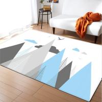 China 3D Black White Vortex Polyester Door Mat 40x60cm Anti Slip Floor Mat for Living Room for sale