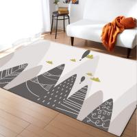 China 3D Black White Vortex Polyester Door Mat 40x60cm Anti Slip Floor Mat for Living Room for sale