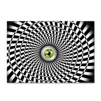 China 3D Black White Vortex Polyester Door Mat 40x60cm Anti Slip Floor Mat for Living Room for sale