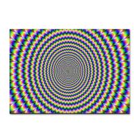 China 3D Black White Vortex Polyester Door Mat 40x60cm Anti Slip Floor Mat for Living Room for sale