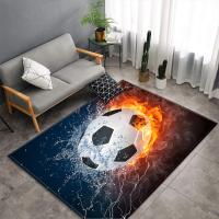 China 3D Printed Grass Court Living Room Carpet 100% Polyester 150x200cm for sale
