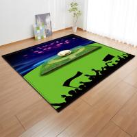 China 3D Printed Grass Court Living Room Carpet 100% Polyester 150x200cm for sale