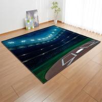 China 3D Printed Grass Court Living Room Carpet 100% Polyester 150x200cm for sale