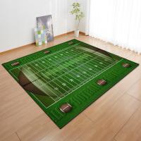 China 3D Printed Grass Court Living Room Carpet 100% Polyester 150x200cm for sale
