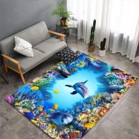 China 3D Printed Grass Court Living Room Carpet 100% Polyester 150x200cm for sale