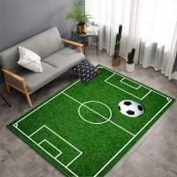 China 3D Printed Grass Court Living Room Carpet 100% Polyester 150x200cm for sale