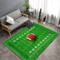 China 3D Printed Grass Court Living Room Carpet 100% Polyester 150x200cm for sale