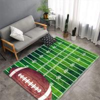 China 3D Printed Grass Court Living Room Carpet 100% Polyester 150x200cm for sale