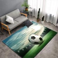 China 3D Printed Grass Court Living Room Carpet 100% Polyester 150x200cm for sale