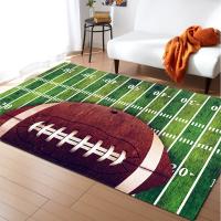 China 3D Printed Grass Court Living Room Carpet 100% Polyester 150x200cm for sale
