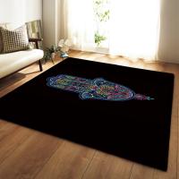 China Custom Polyester Carpet Rug 100x150cm Machine Washable Floor Mat for Living Room Bedroom for sale