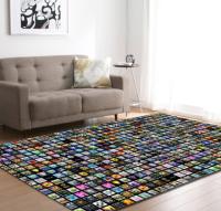 China Custom Polyester Carpet Rug 100x150cm Machine Washable Floor Mat for Living Room Bedroom for sale