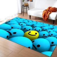 China Customizable 3D Polyester Living Room Carpet 147x203 cm Machine Washable Floor Mat for sale