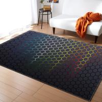China Customizable 3D Polyester Living Room Carpet 147x203 cm Machine Washable Floor Mat for sale
