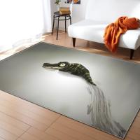 China Customizable 3D Polyester Living Room Carpet 147x203 cm Machine Washable Floor Mat for sale