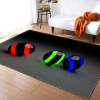 China Customizable 3D Polyester Living Room Carpet 147x203 cm Machine Washable Floor Mat for sale