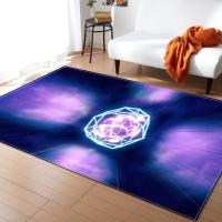 China Customizable 3D Polyester Living Room Carpet 147x203 cm Machine Washable Floor Mat for sale