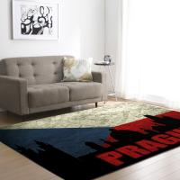 China Customizable 3D Polyester Living Room Carpet 121.9x160cm Machine Washable Floor Mat for sale