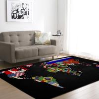 China Customizable 3D Polyester Living Room Carpet 121.9x160cm Machine Washable Floor Mat for sale