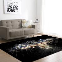 China Customizable 3D Polyester Living Room Carpet 121.9x160cm Machine Washable Floor Mat for sale
