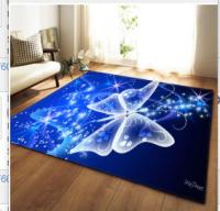 China Customizable Polyester Non-Slip Carpet Mat 1.5x2m Butterfly Pattern for Living Room Bedroom for sale