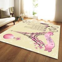 China Customizable Polyester Non-Slip Carpet Mat 1.5x2m Butterfly Pattern for Living Room Bedroom for sale
