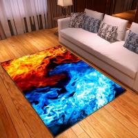 China Custom Polyester Animal Print Carpet 100x120cm Machine Washable Bedroom Floor Mat for sale