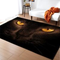 China Custom Polyester Animal Print Carpet 100x120cm Machine Washable Bedroom Floor Mat for sale