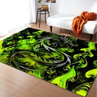China Custom Polyester Animal Print Carpet 100x120cm Machine Washable Bedroom Floor Mat for sale
