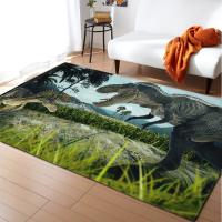 China Custom Polyester Animal Print Carpet 100x120cm Machine Washable Bedroom Floor Mat for sale
