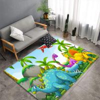 China Custom Polyester Animal Print Carpet 100x120cm Machine Washable Bedroom Floor Mat for sale