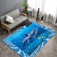 China Custom Polyester Animal Print Carpet 100x120cm Machine Washable Bedroom Floor Mat for sale