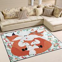 China Custom Polyester Animal Print Carpet 100x120cm Machine Washable Bedroom Floor Mat for sale