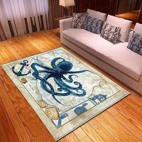 China Custom Polyester Animal Print Carpet 100x120cm Machine Washable Bedroom Floor Mat for sale