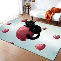China Custom Polyester Animal Cartoon Carpet 1.2x1.6m Machine Washable Floor Mat for Home Office for sale