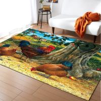 China Custom Polyester Animal Cartoon Carpet 1.2x1.6m Machine Washable Floor Mat for Home Office for sale